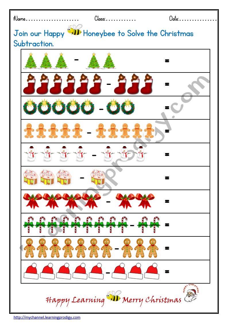 Christmas Archives - worksheet.learningprodigy.com