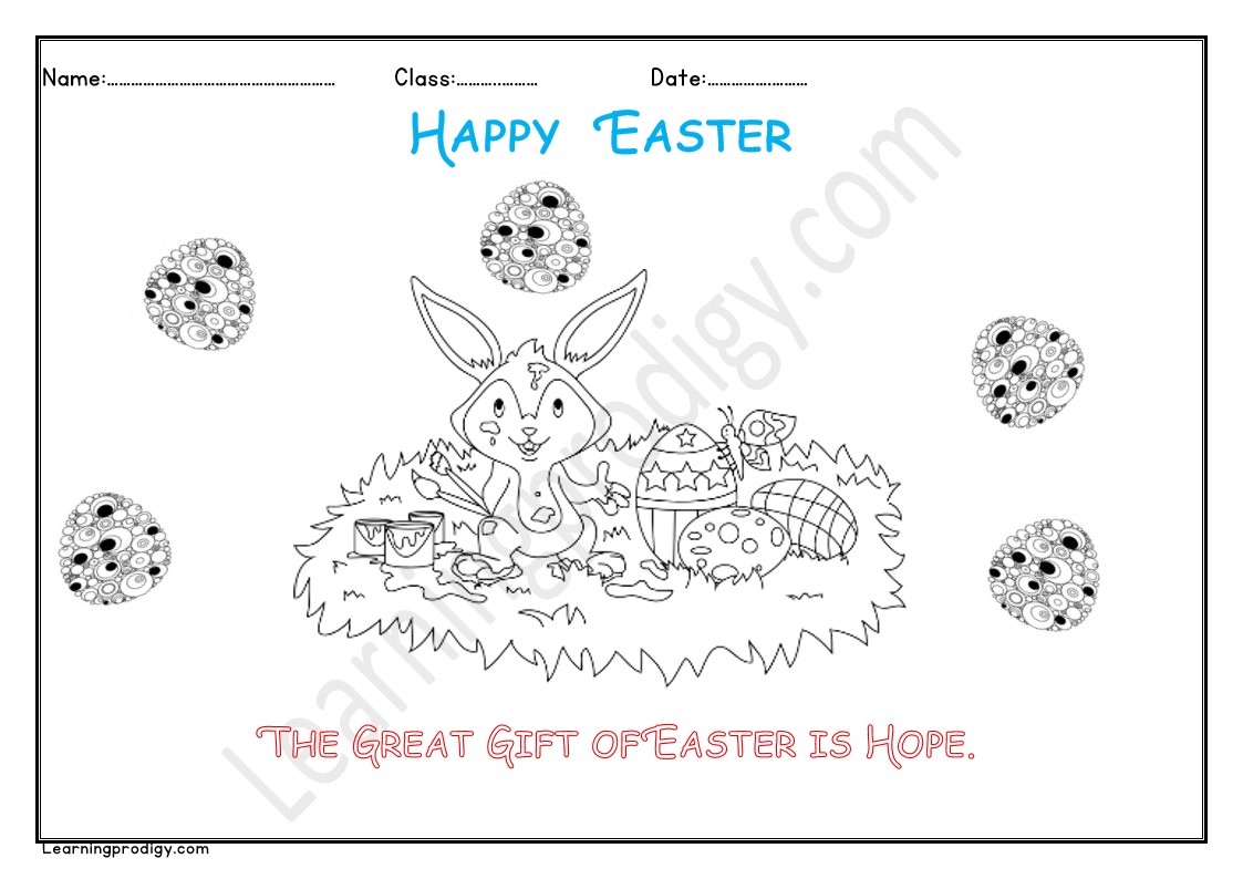 Free Printable Easter Colouring Worksheet For Kids. - Worksheet ...
