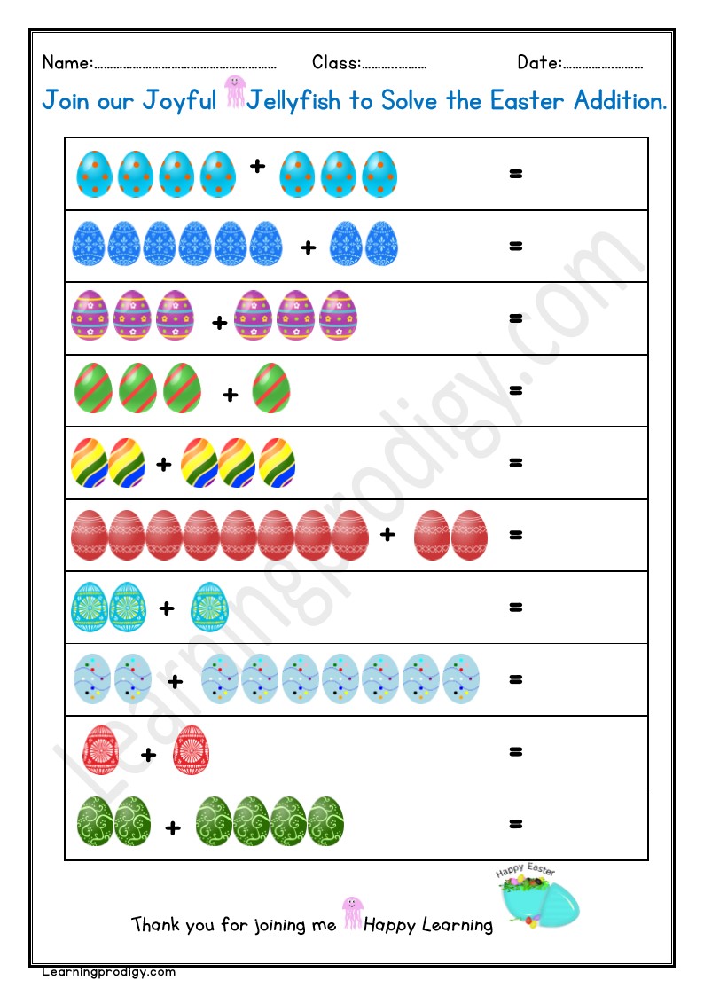 Free Printable Easter Maths Addition Worksheet For Kids. - worksheet ...