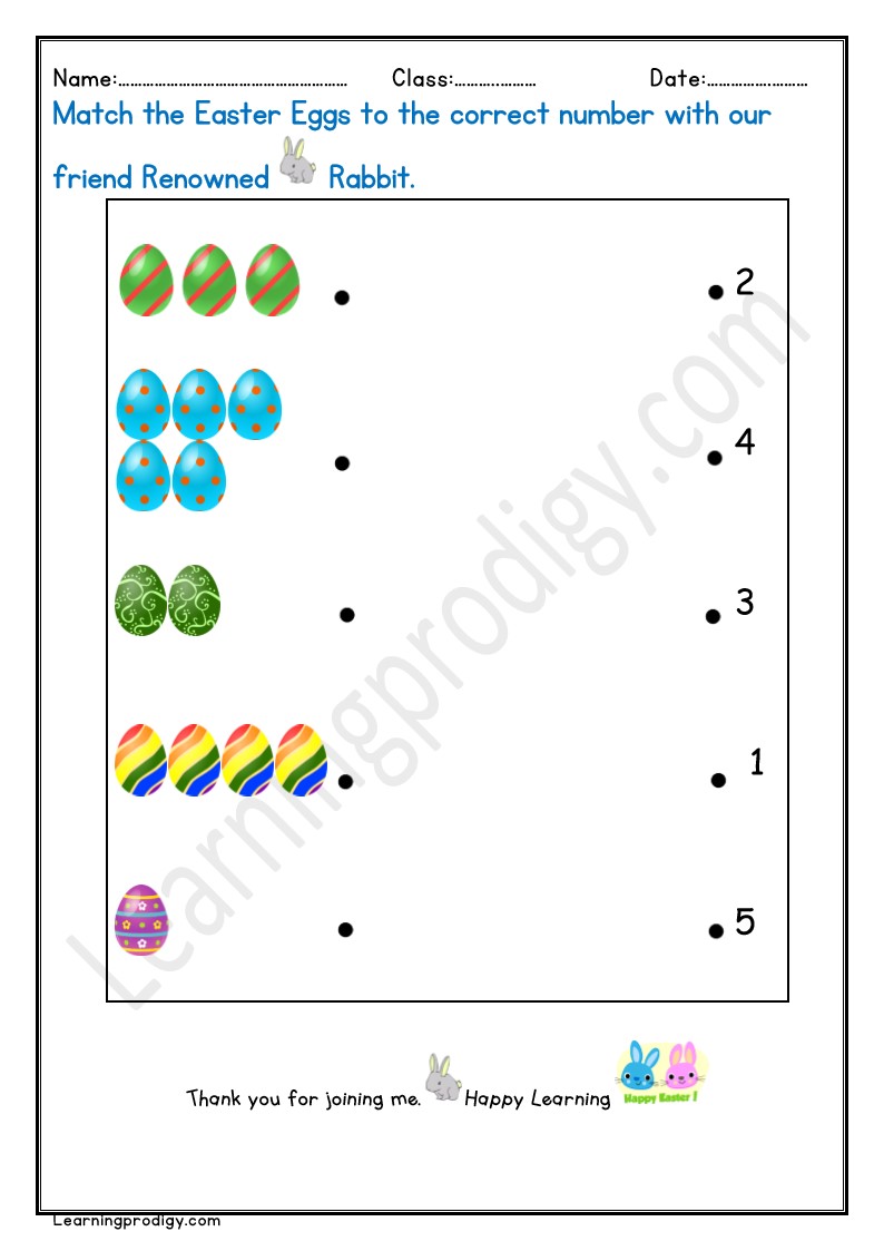 Free Printable Easter Eggs Quantity Matching Worksheet For Kids ...