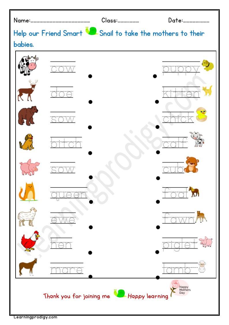 Free Printable Mother's Day Tracing Worksheet for Kids. - Worksheet ...