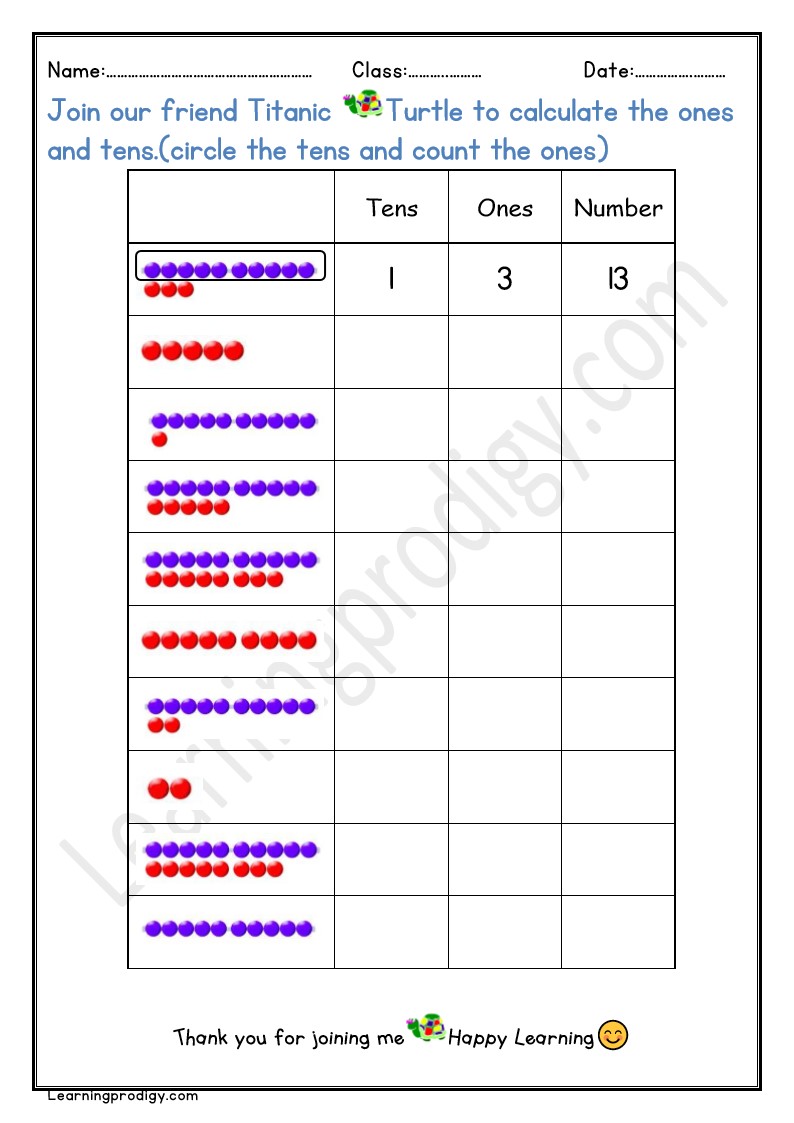 Free Printable Math Place Value Chart for Kindergarten Kids ...