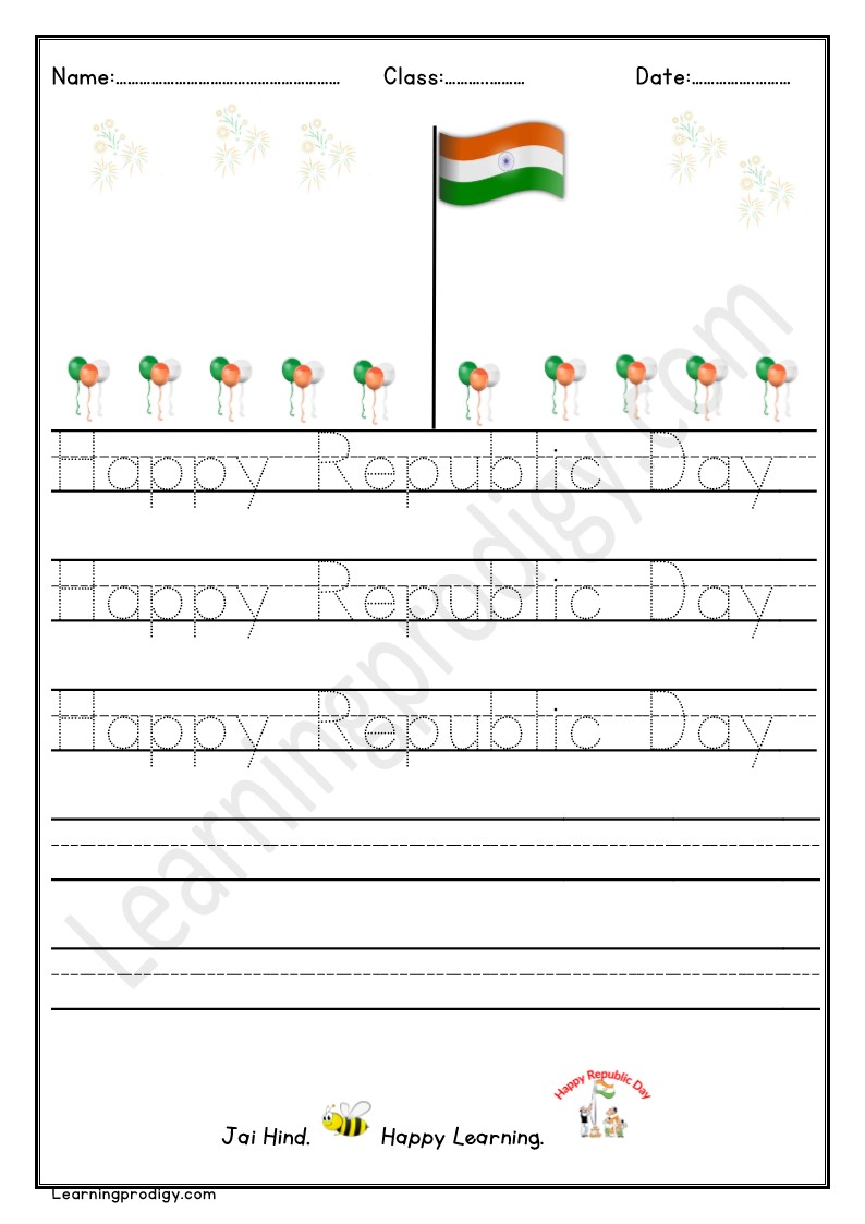 India Republic Day Eng Archives - worksheet.learningprodigy.com
