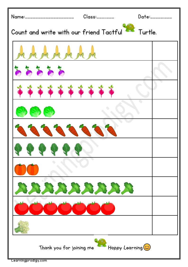 Free Printable Maths Picture Counting Worksheet for Kindergarten Kids ...