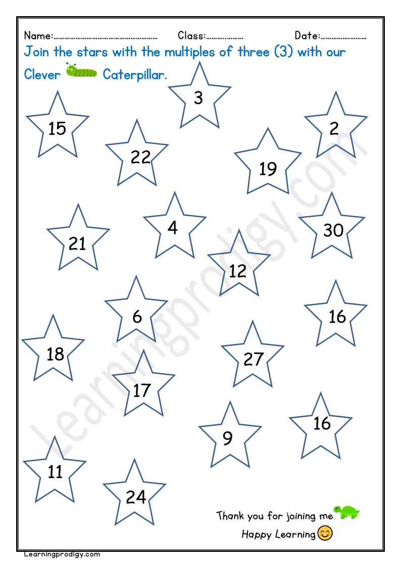 Free Printable Counting By Three Maths Worksheet For Kindergarten ...