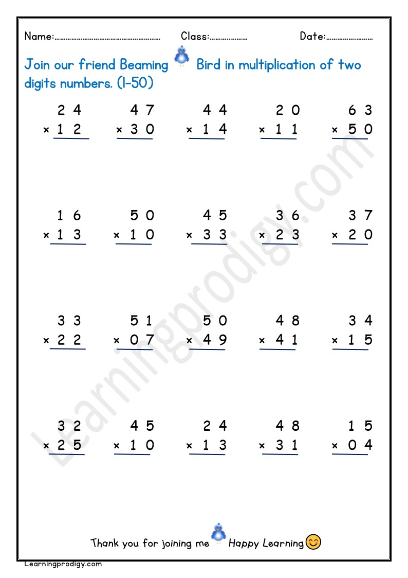 Multi digit multiplication Archives - worksheet.learningprodigy.com