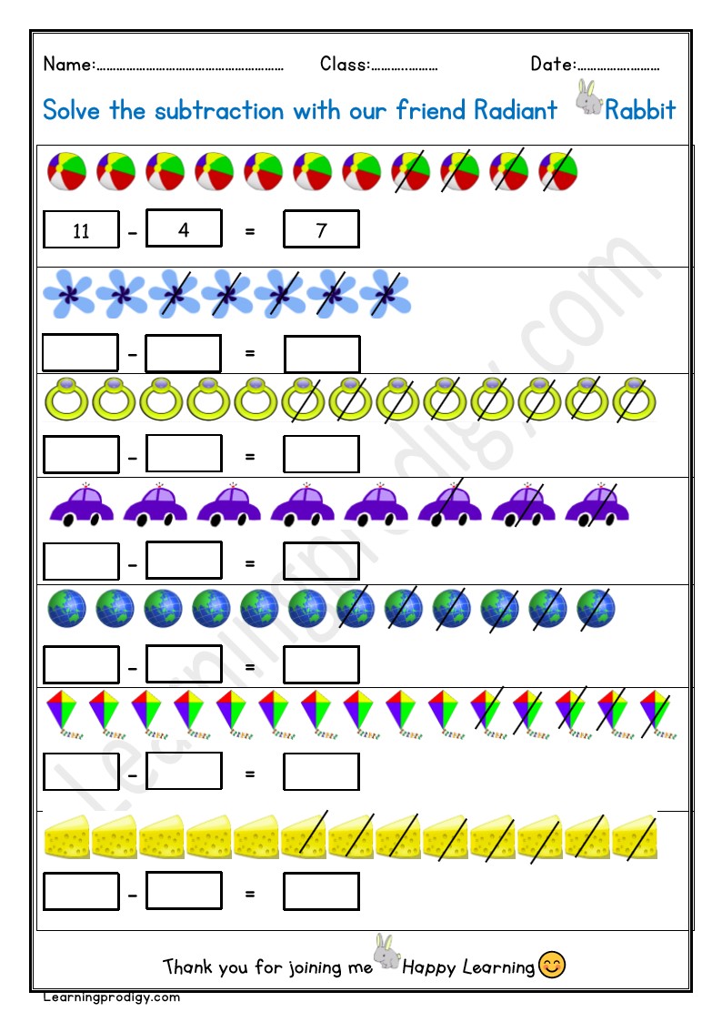 Free Printable Maths Cross Our Subtraction For Nursery Kids - worksheet ...